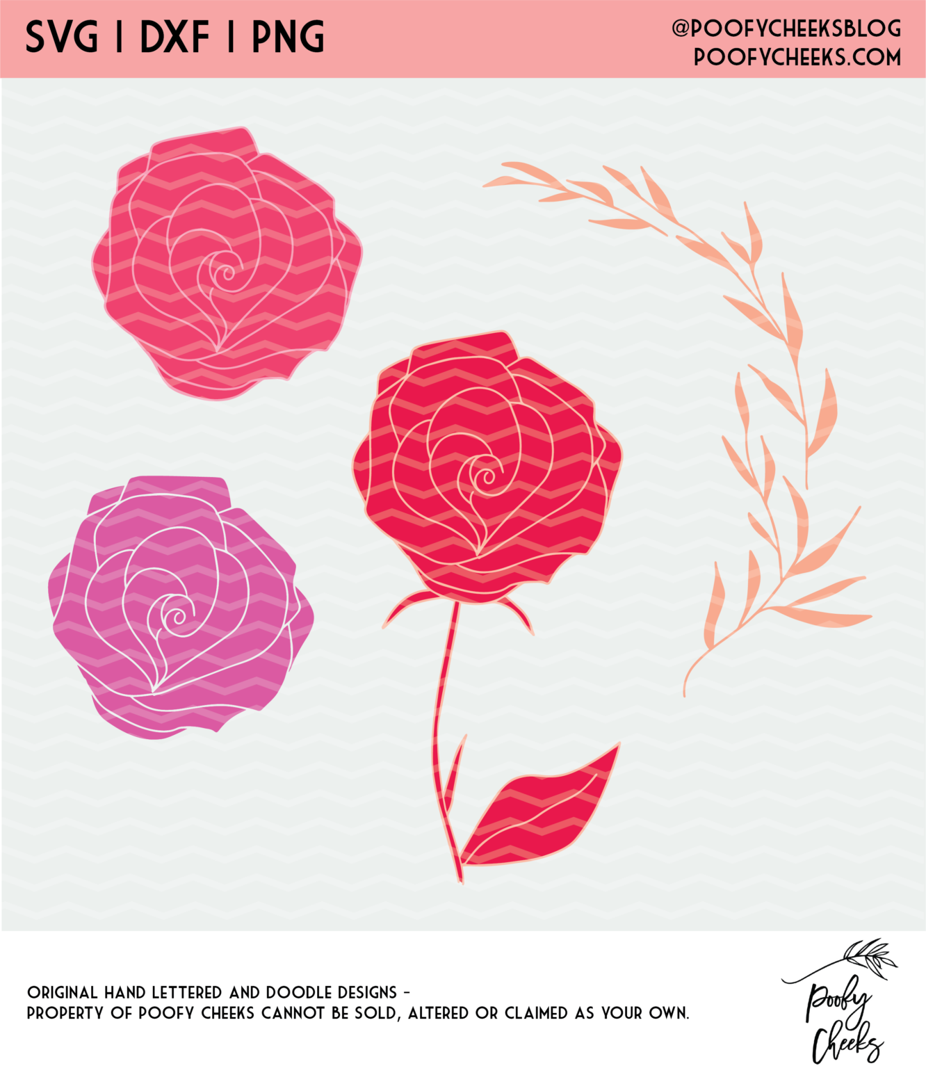 Flower Cut File - SVG, DXF and PNG for Silhouette and Cricut