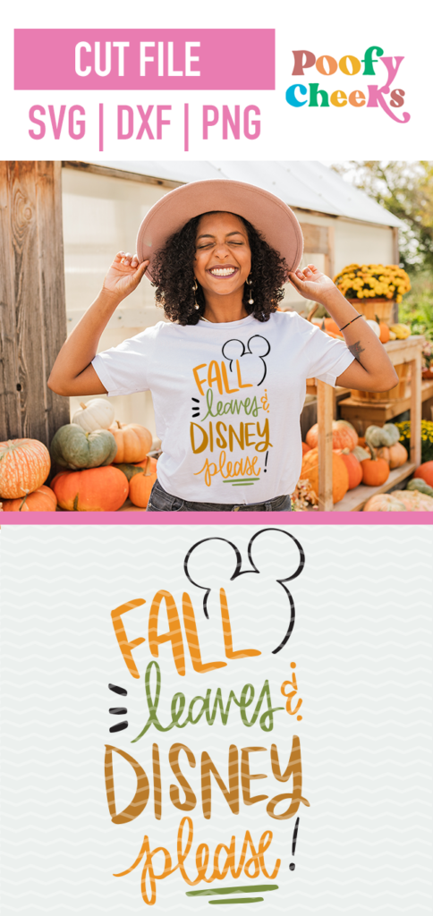 Fall Leaves and Disney SVG - Free Cut File