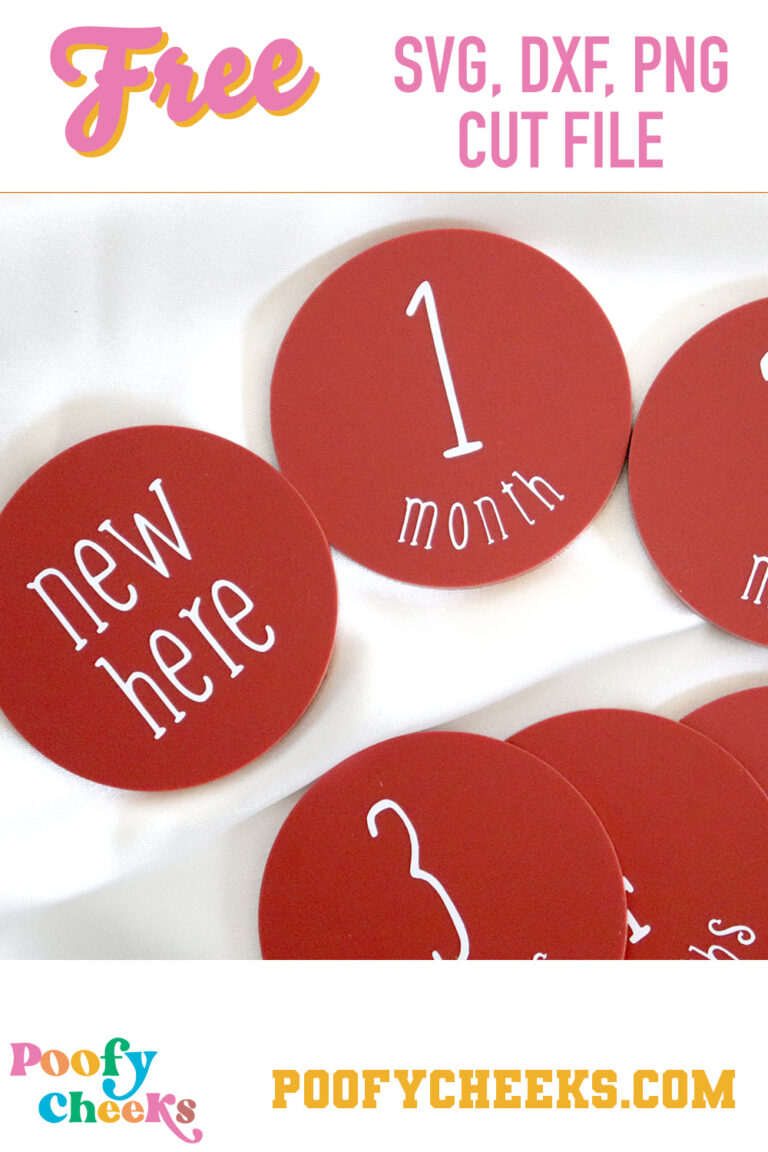 Baby Milestone Markers SVG, DXF, PNG - 18 Free Baby Shower Cut Files