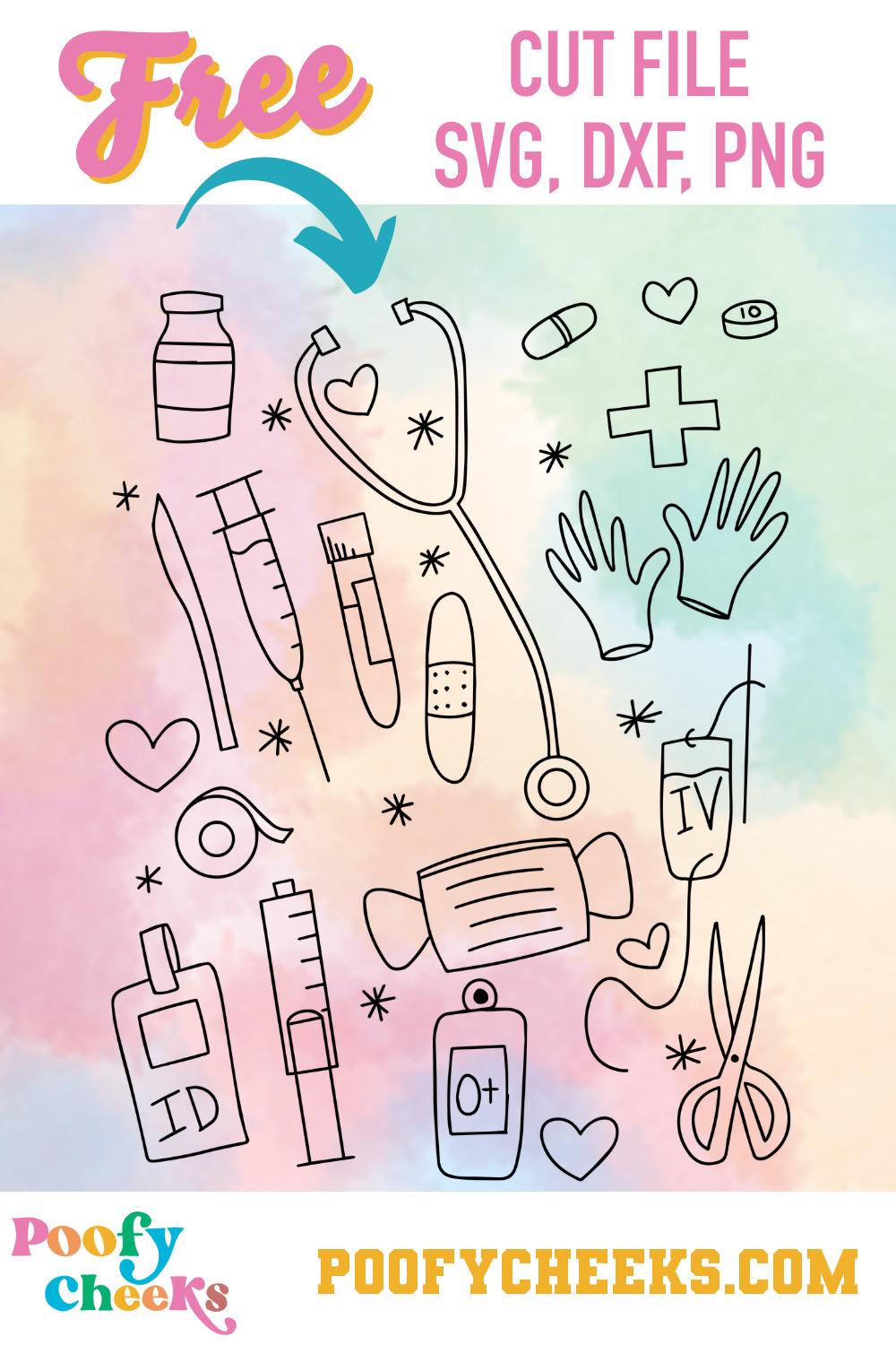 Healthcare SVG Cut File - Poofy Cheeks
